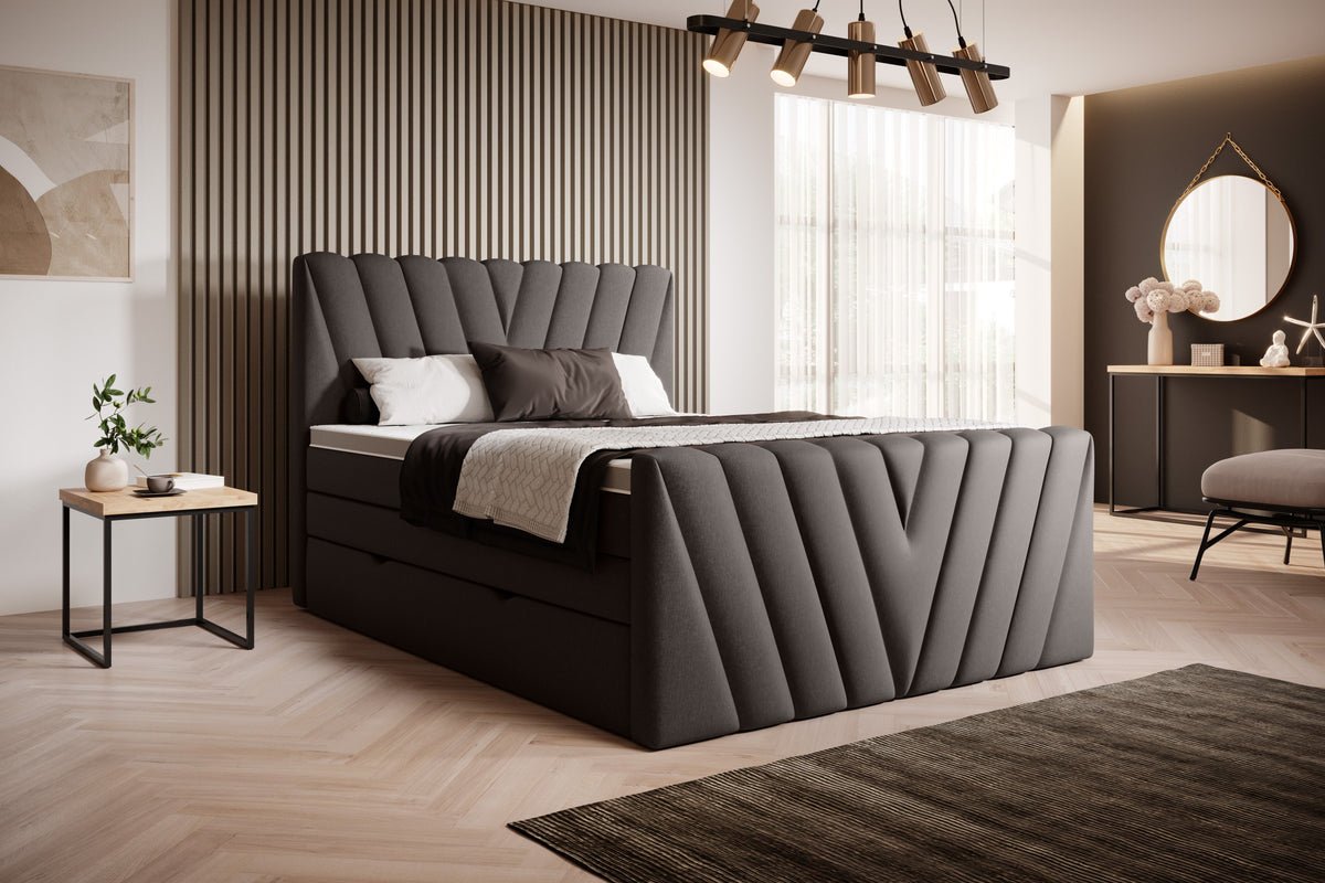 Boxspringbett Candice Doppelbett Bett mit 2 Bettkästen Schlafzimmerbet ...